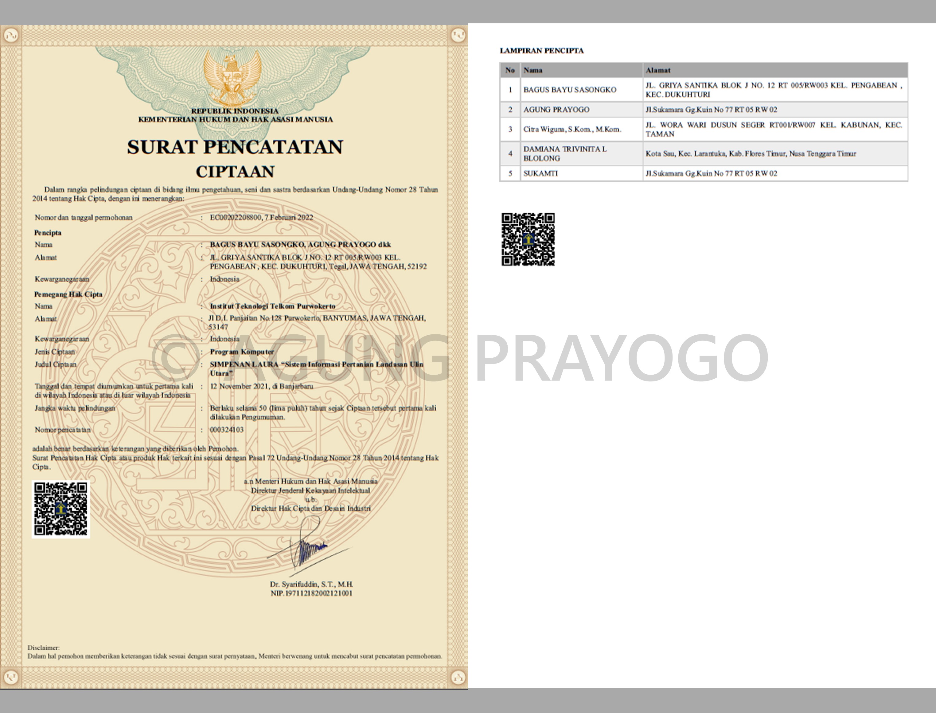 Hi. It's me, Agung Prayogo